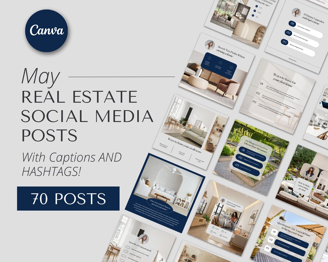 2024 May Real Estate Agent Social Media Post With Captions | Real ...