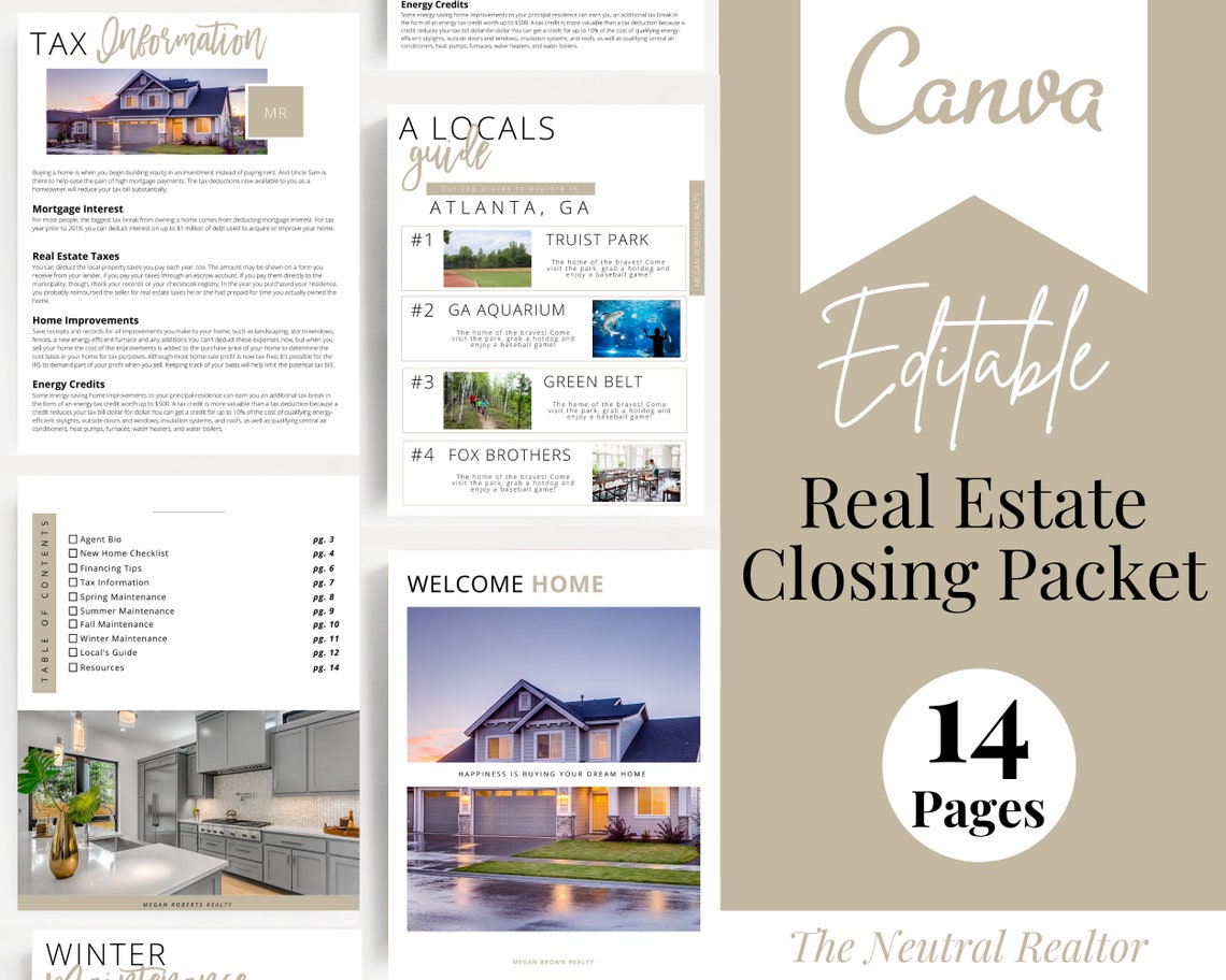 Real Estate Closing Packet Home Closing Packet New Home - Etsy