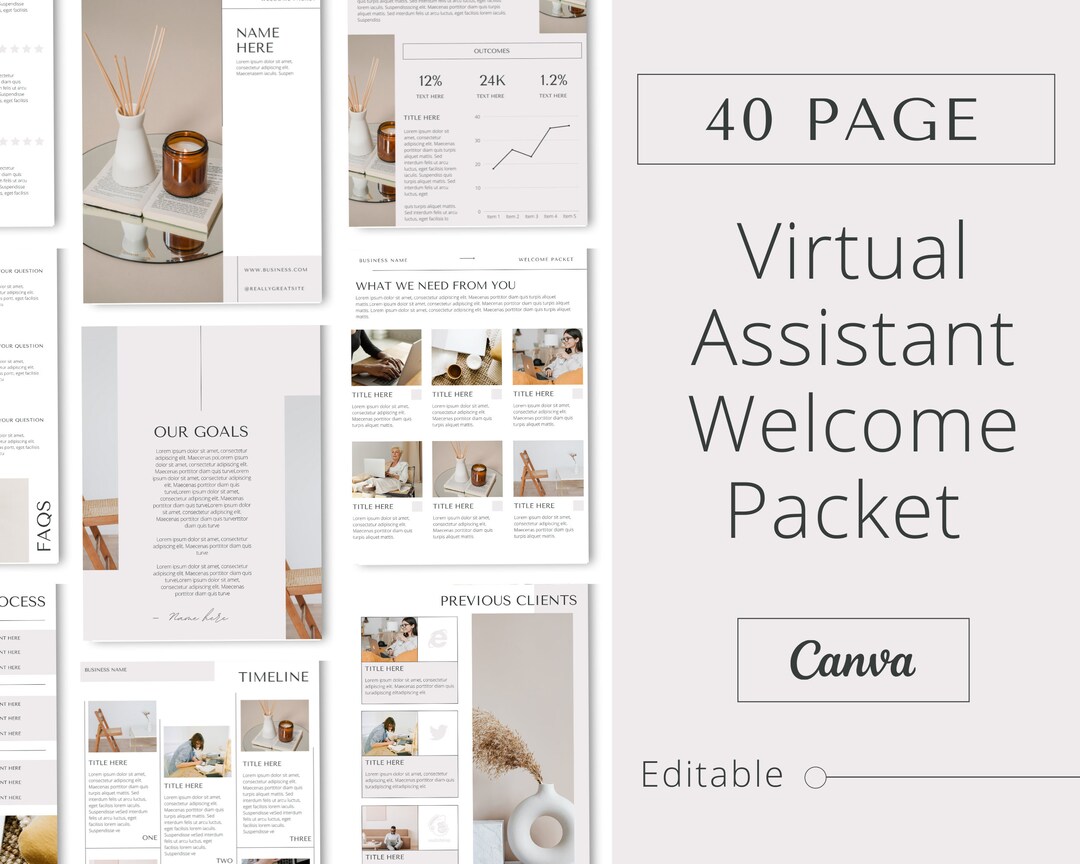 Virtual Assistant Client Welcome Packet | Client Onboarding Packet ...