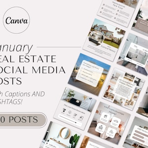 January Real Estate Agent Social Media Posts With Captions | Real ...