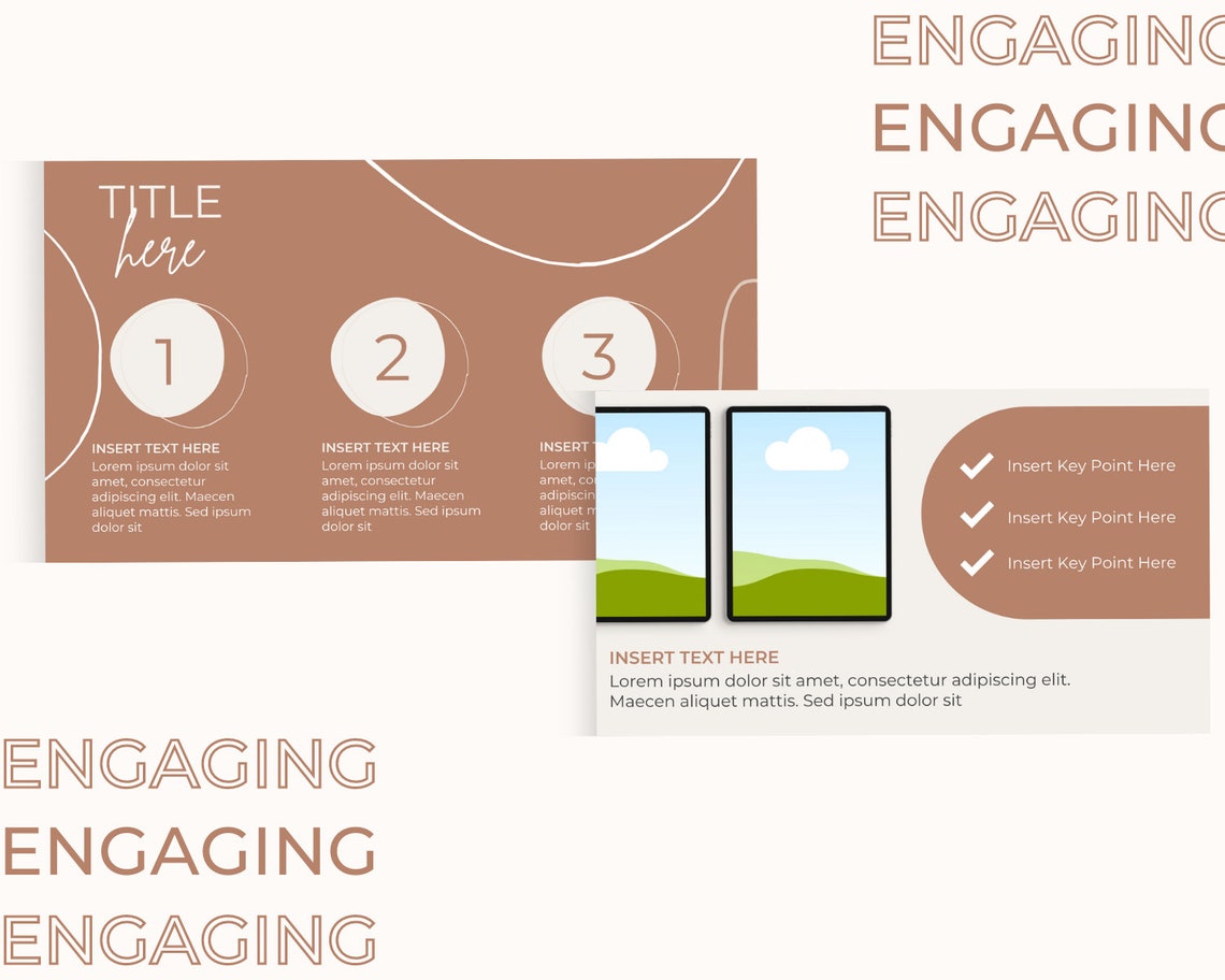 Boho Slide Deck Templates Course Creator Templates | Etsy