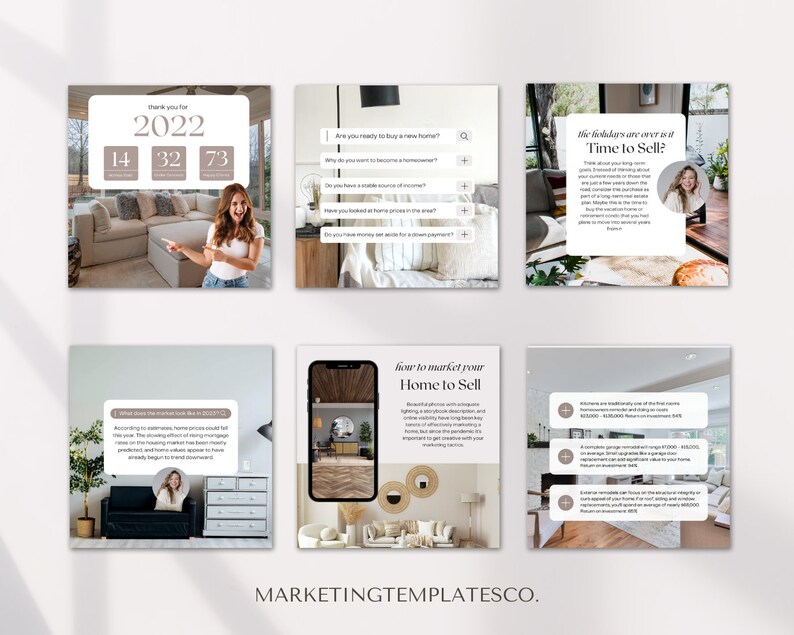 January Real Estate Agent Social Media Posts With Captions - Etsy