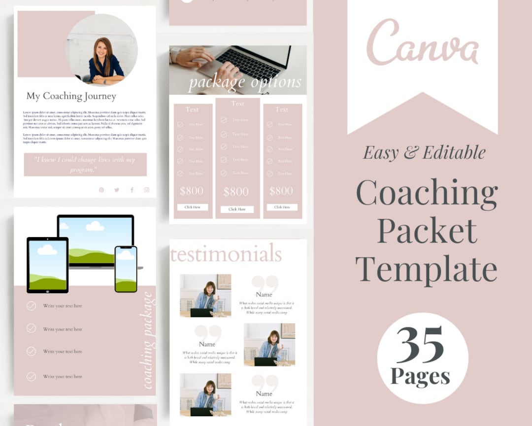 Coaching Packet Template Client Welcome Guide New Client Packet Service ...