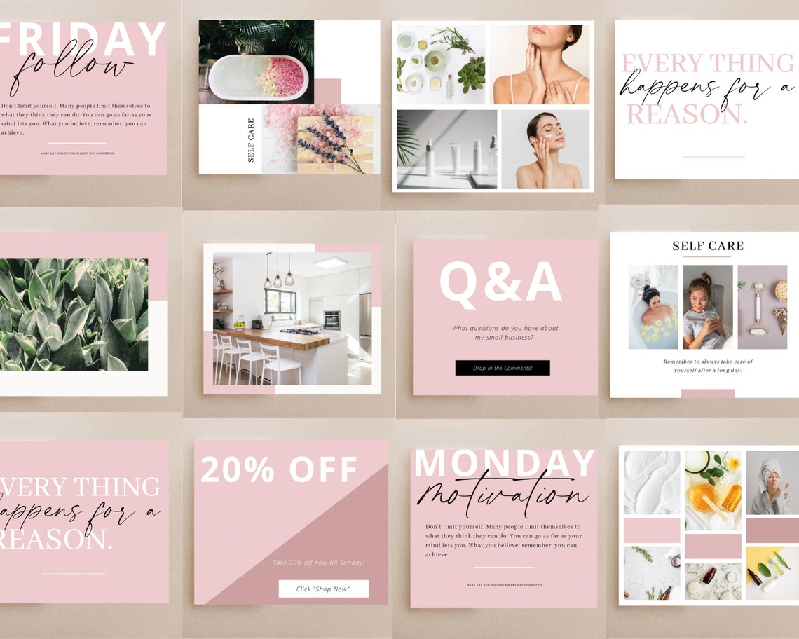 Editable Facebook Post Templates Social Media Content - Etsy