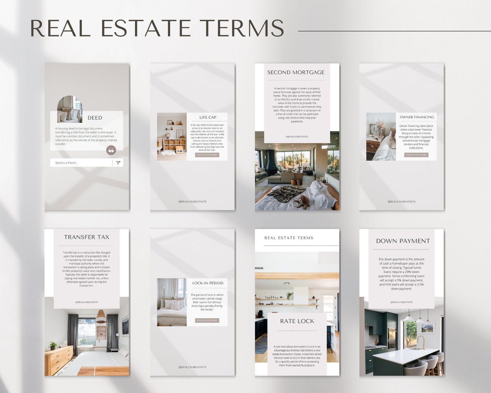 Aesthetic Real Estate Agent Terms Real Estate Marketing - Etsy