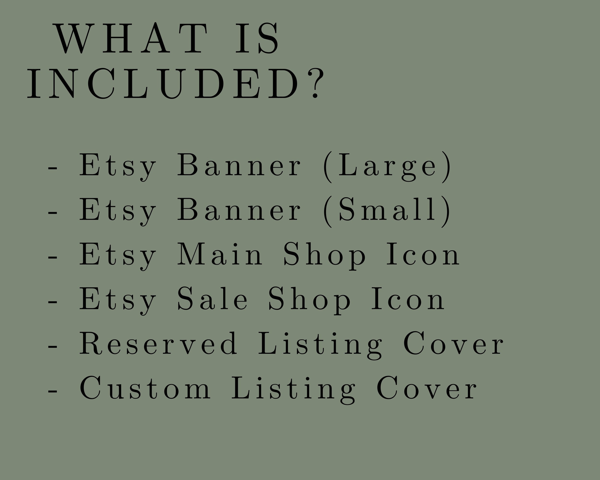 Greenery Etsy Shop Banner and Profile Icon Etsy Branding Kit | Etsy