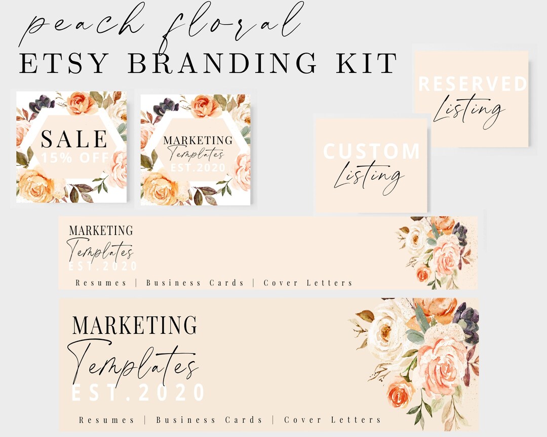 Floral Etsy Branding Kit | Etsy Shop Banner | How to Start Selling on ...