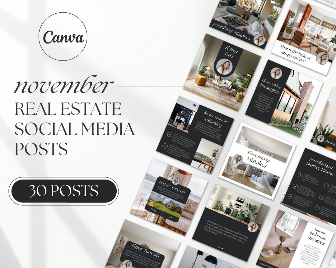 November Real Estate Agent Social Media Posts | Real Estate Instagram ...