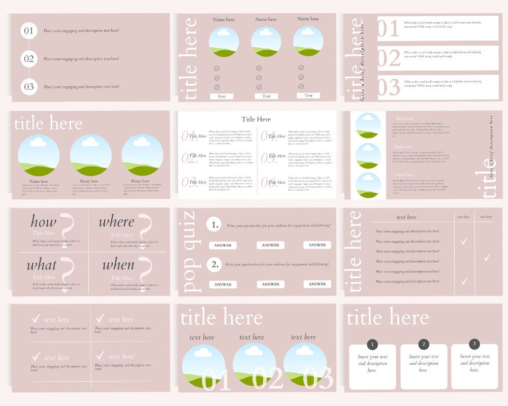 Slide Deck Templates Webinar Templates Slide Presentation | Etsy