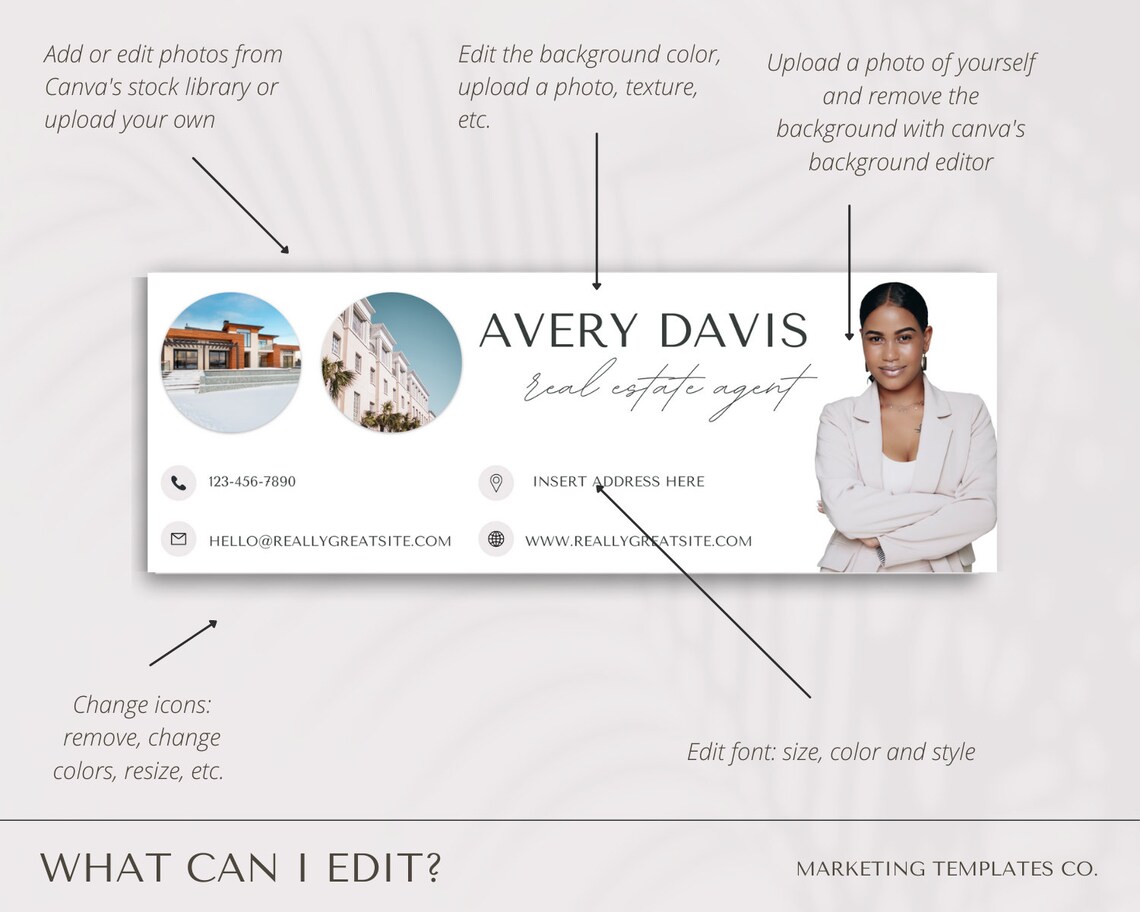 Real Estate Agent Email Signature Template Real Estate - Etsy