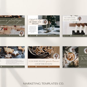 Christmas Real Estate Agent Postcards | Winter Real Estate Marketing ...