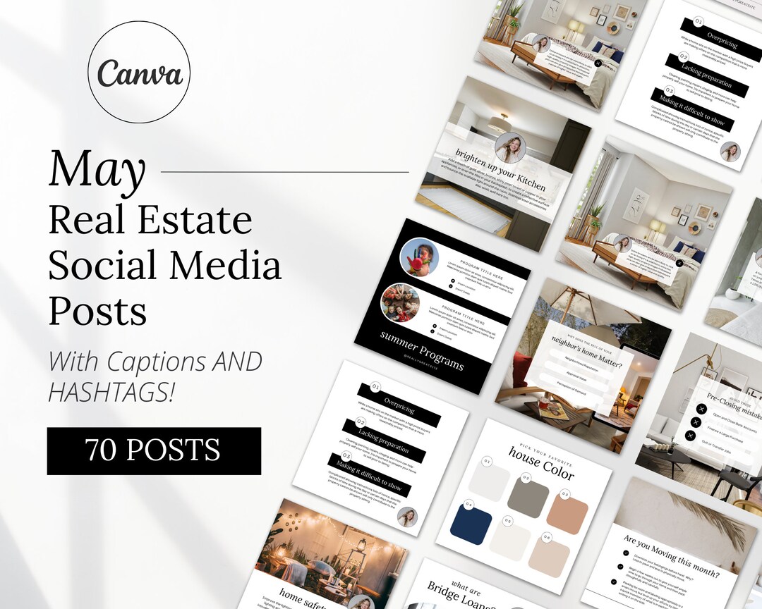 Simple May Real Estate Agent Social Media Posts With Captions | Real ...