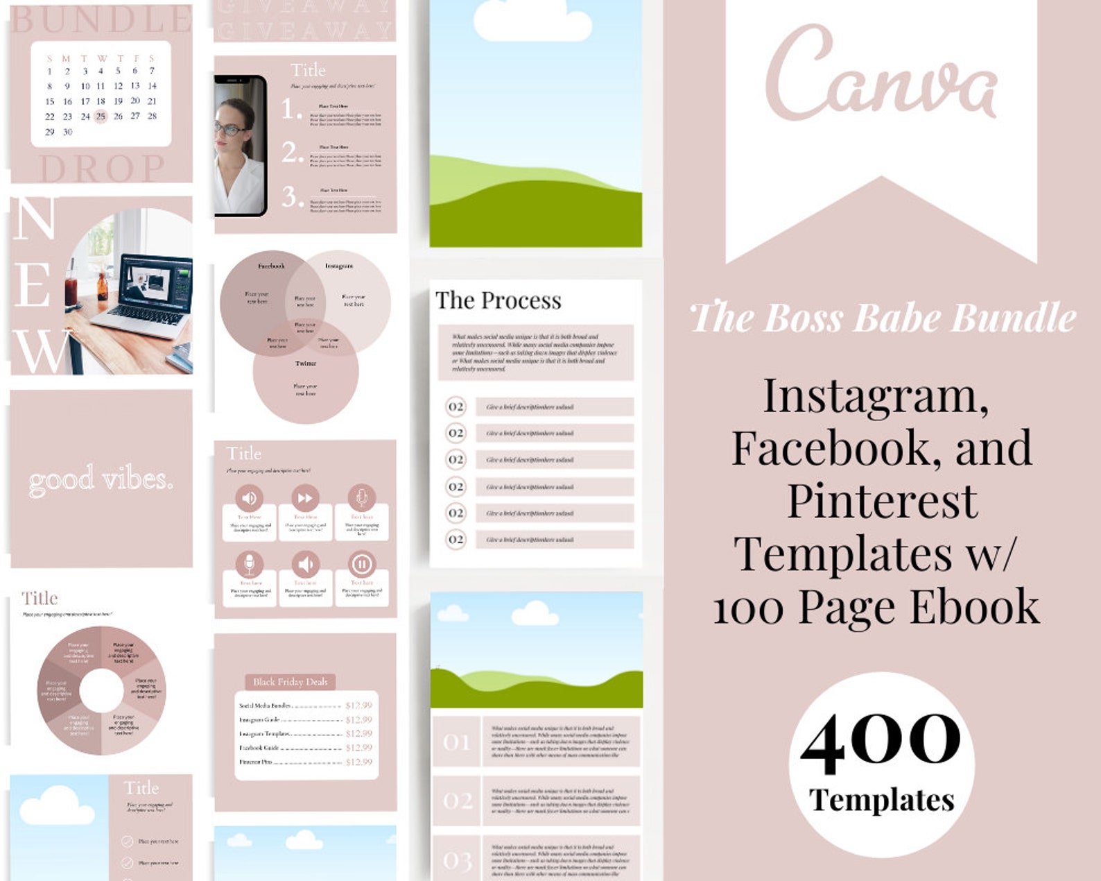 Course Creator Template Bundle Blog Template Bundle Social - Etsy
