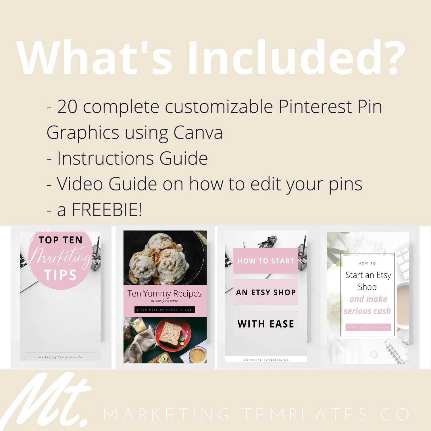 Pinterest Templates for Canva Editable Pinterest Templates - Etsy