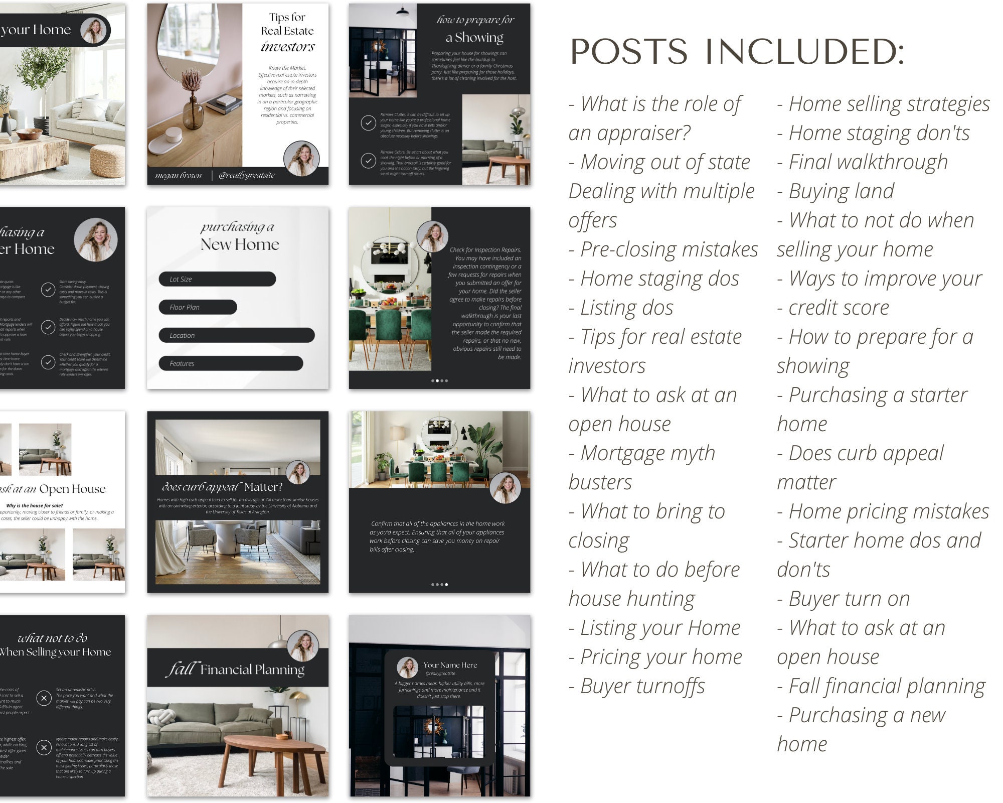 November Real Estate Agent Social Media Posts With Captions - Etsy