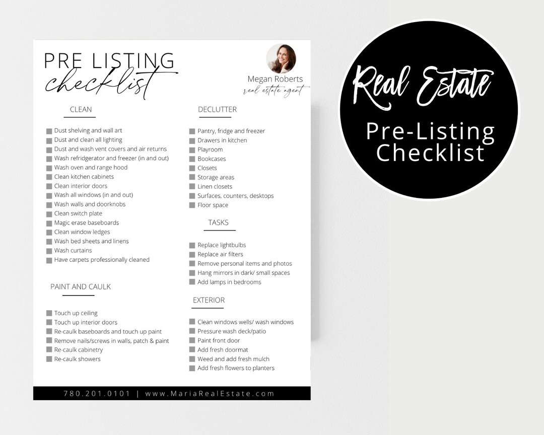 Real Estate Pre-listing Checklist | Home Selling Guide | Real Estate ...
