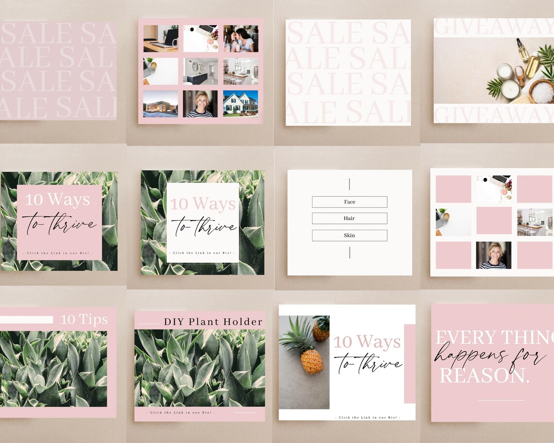 Editable Facebook Post Templates Social Media Content - Etsy