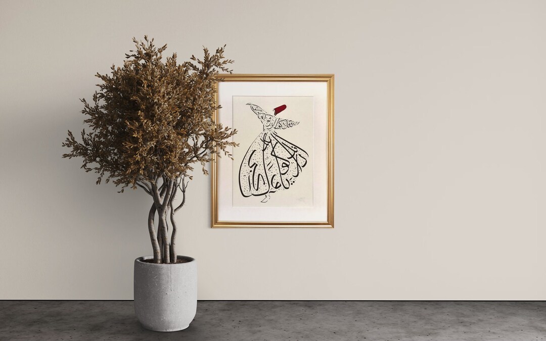 Whirling Dervish- Red Head- Semazen/sufi/mevlana - Etsy