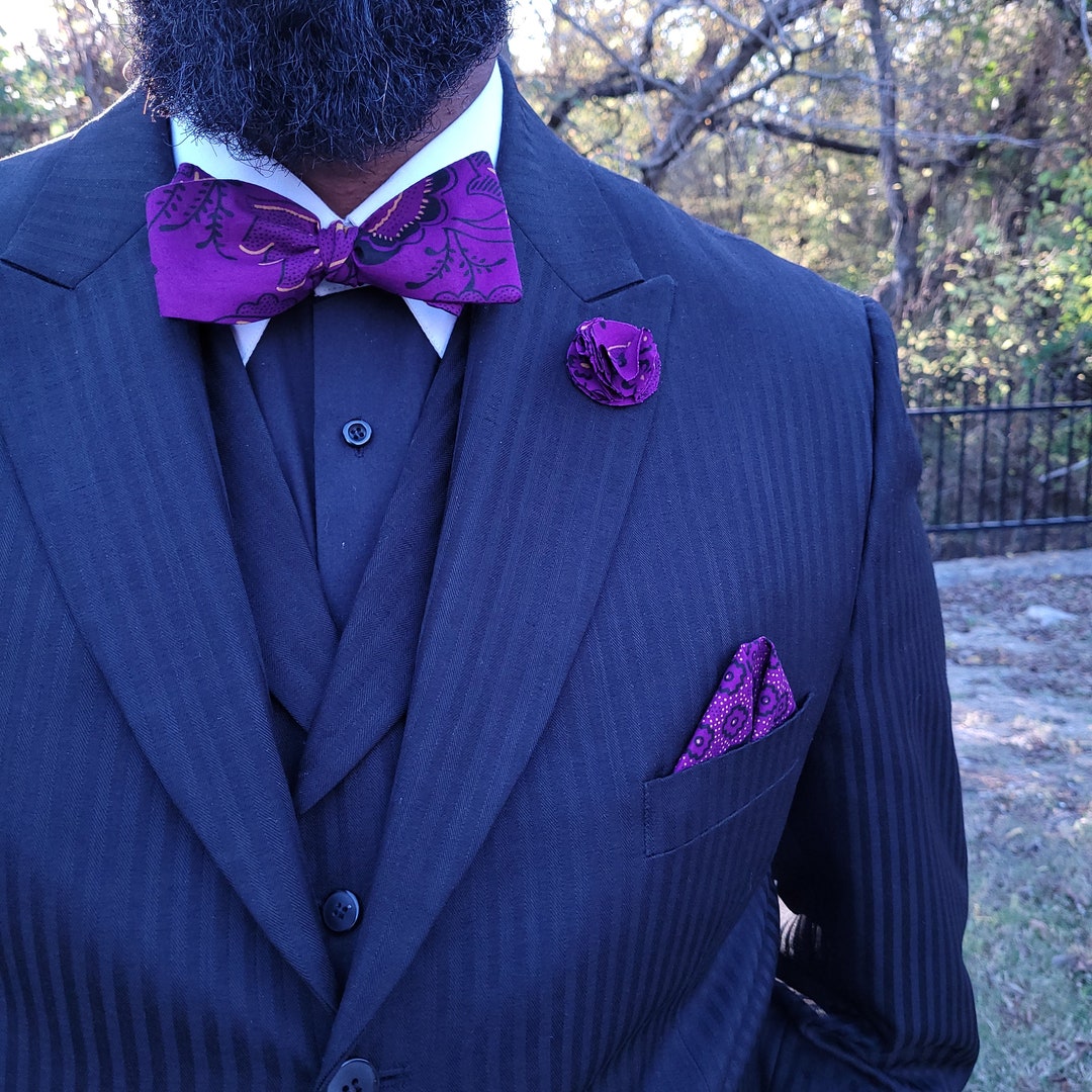 Dark Purple Bow Ties