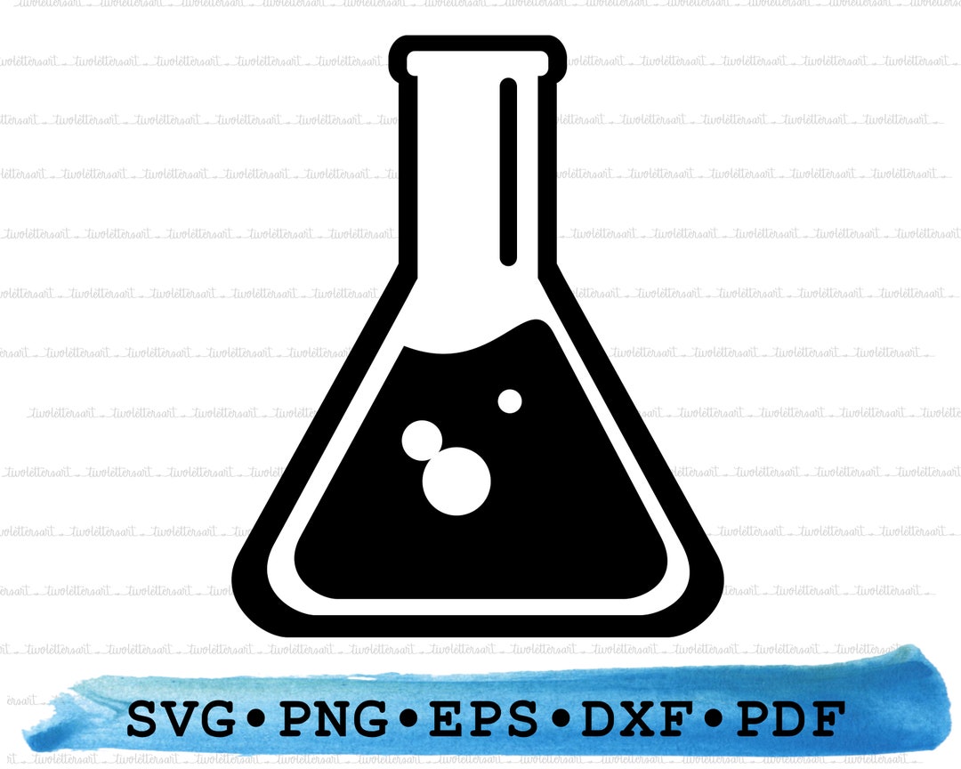 Science Flask Silhouette, Science Flask Svg, Science Flask Png, Science ...