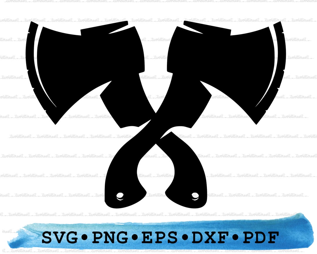 Crossed Axes Svg, Battle Axe Silhouette, Firefighter Cricut Outline ...