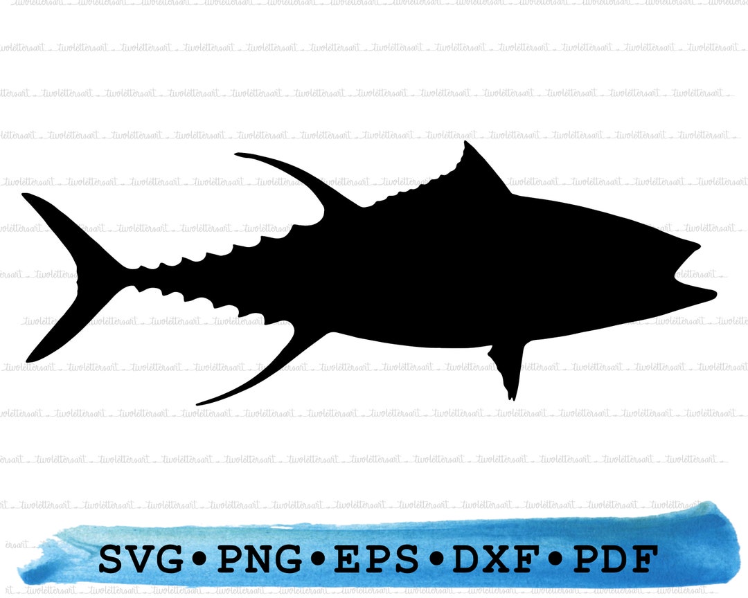 Yellowfin Tuna Svg Dxf Png Eps Pdf – Fish Silhouette Cut File Cricut ...