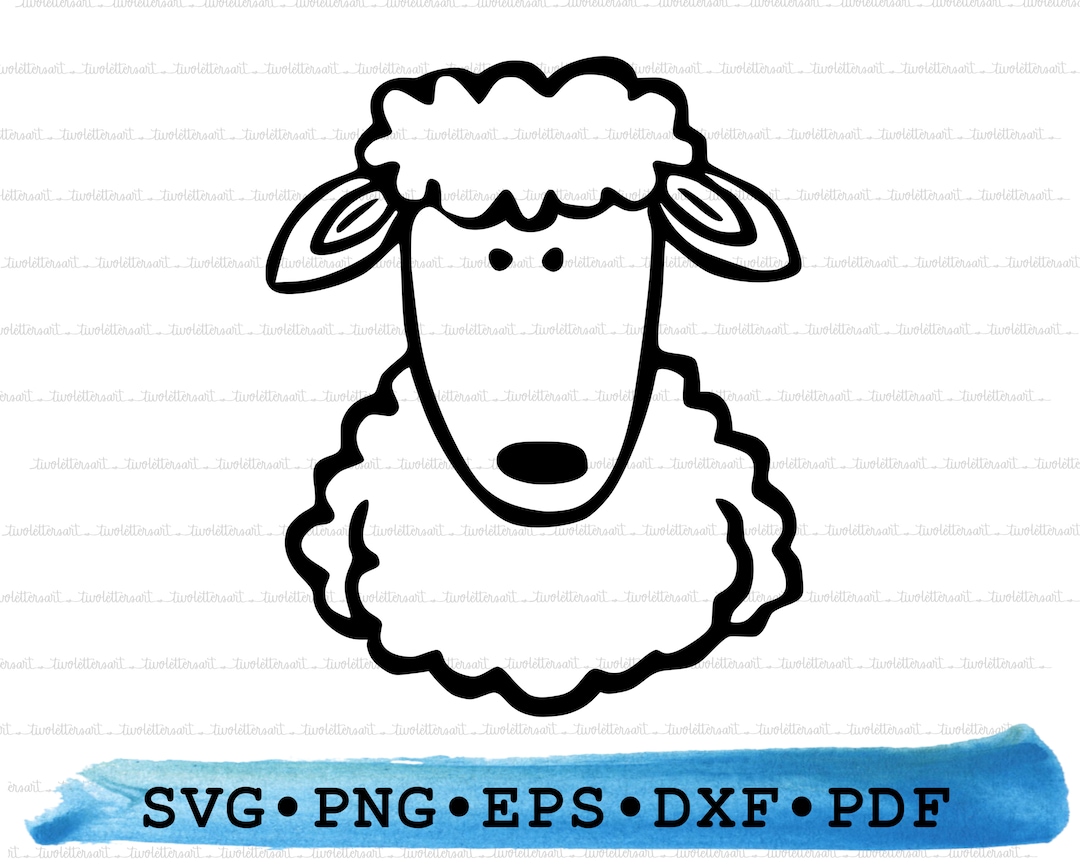 Cartoon Sheep Svg, Cartoon Sheep Silhouette, Farm Cute Lamb Nursery ...