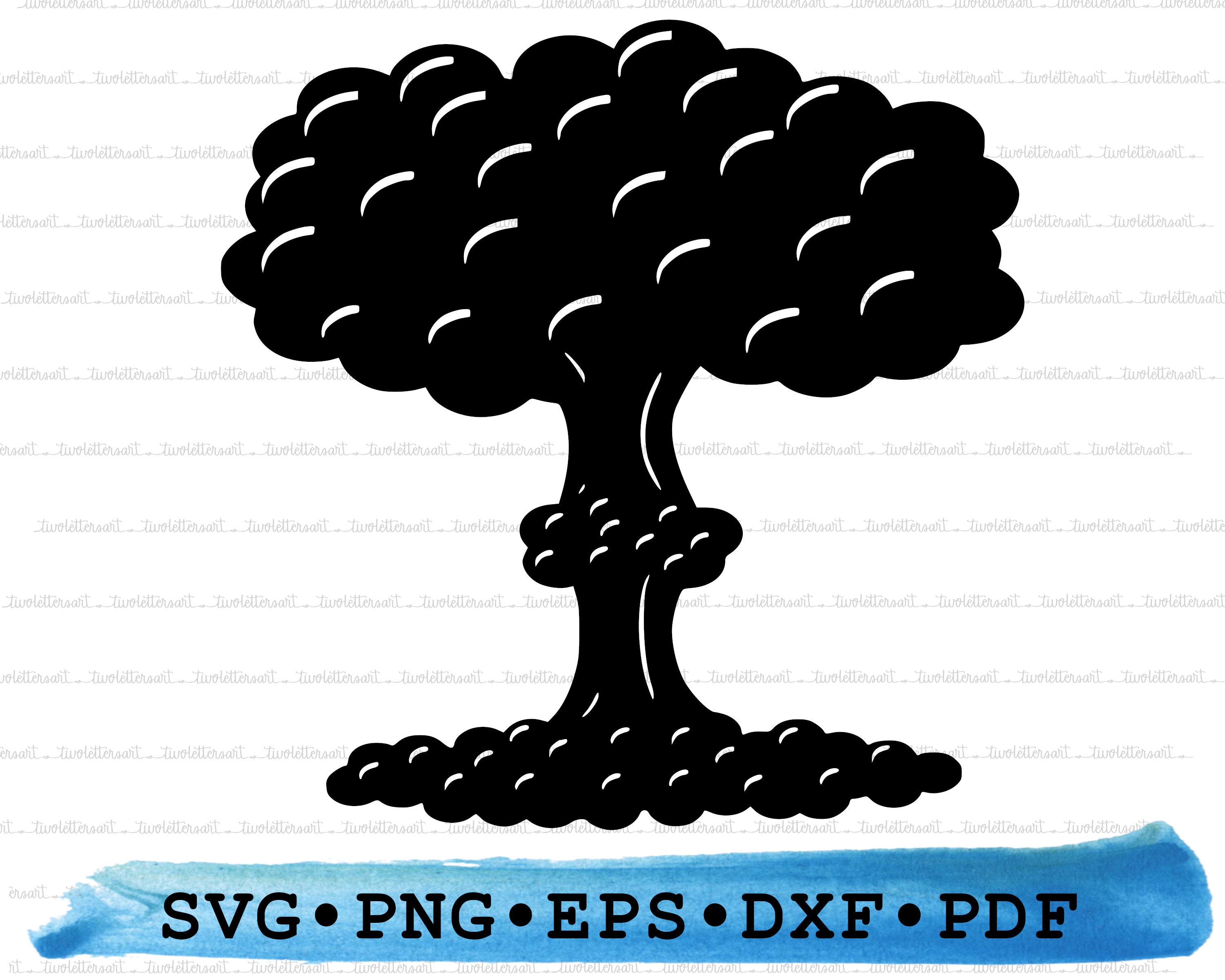 Nuclear Bomb Svg, Atomic Bomb Silhouette, Mushroom Cloud Cricut ...