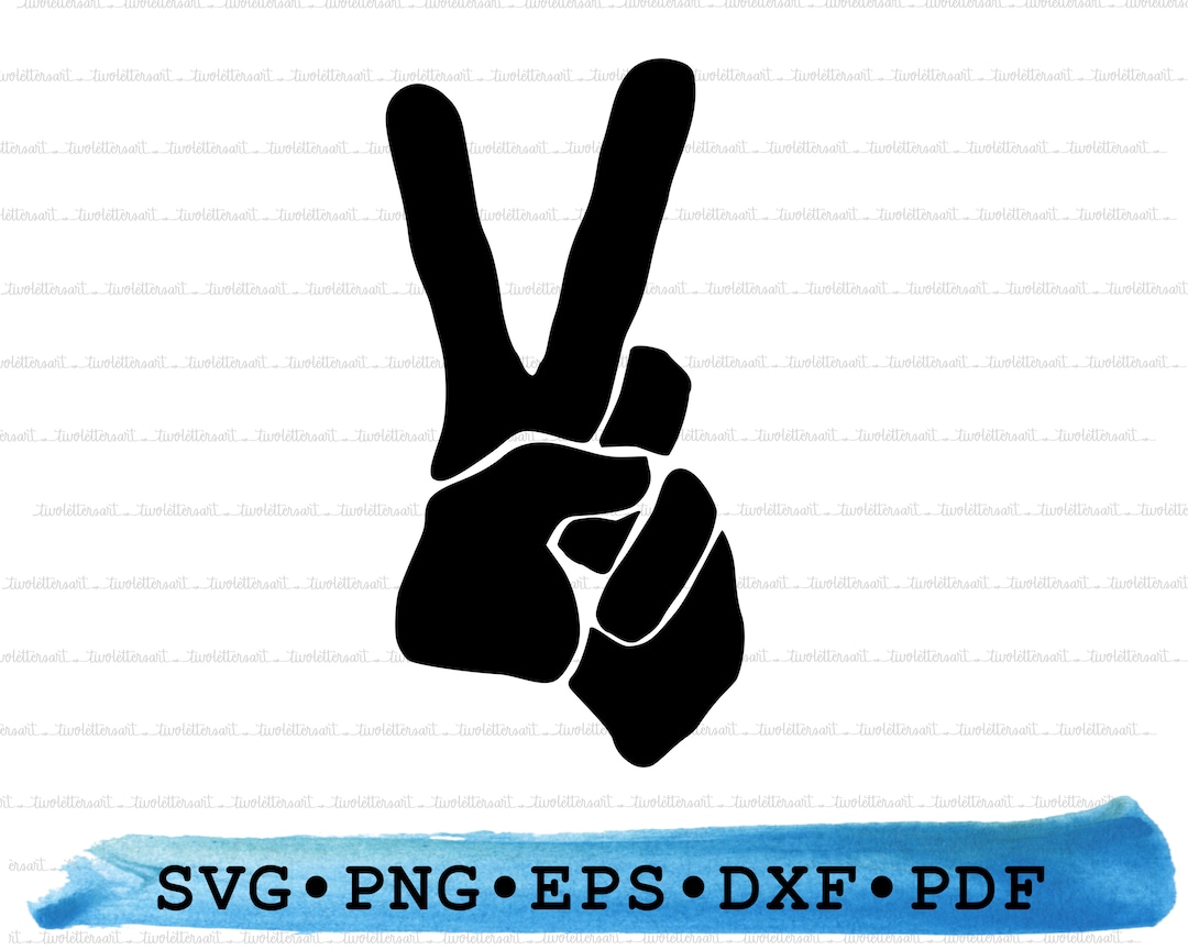Hand Peace Silhouette, Hand Peace Svg, Hand Peace Png, Hand Peace ...