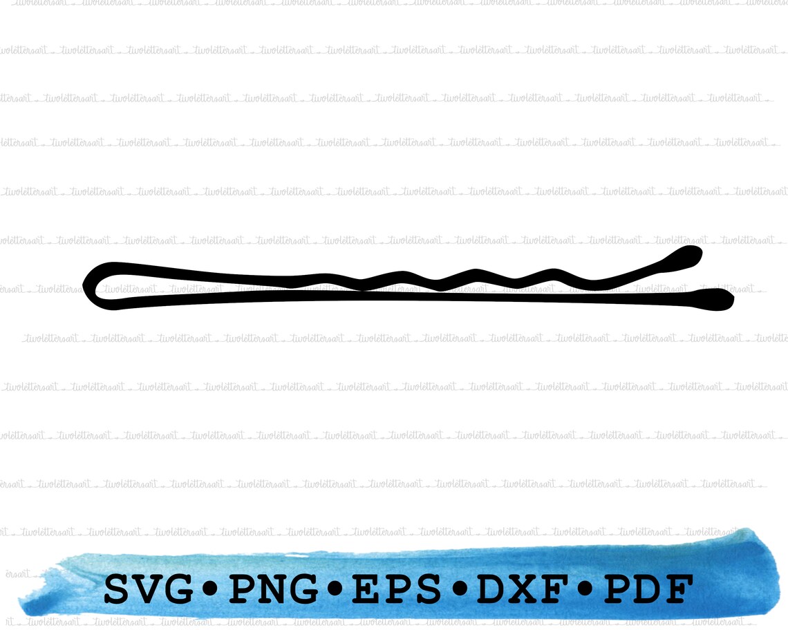 Hair Bobby Pin Silhouette, Bobby Pin Svg, Hair Accessory Cricut Outline ...