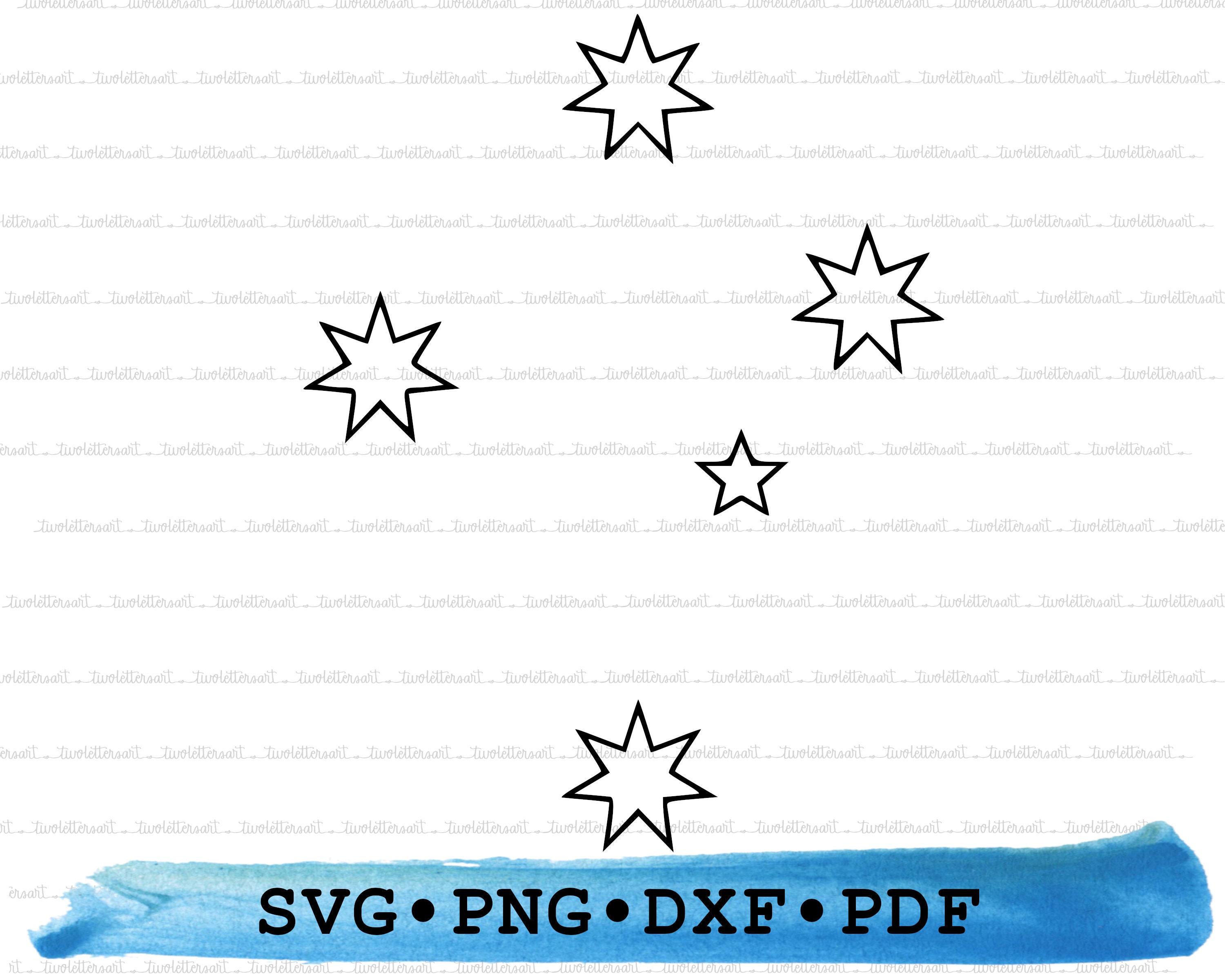 Southern Cross Svg Star Silhouette Constellation Australia - Etsy Australia