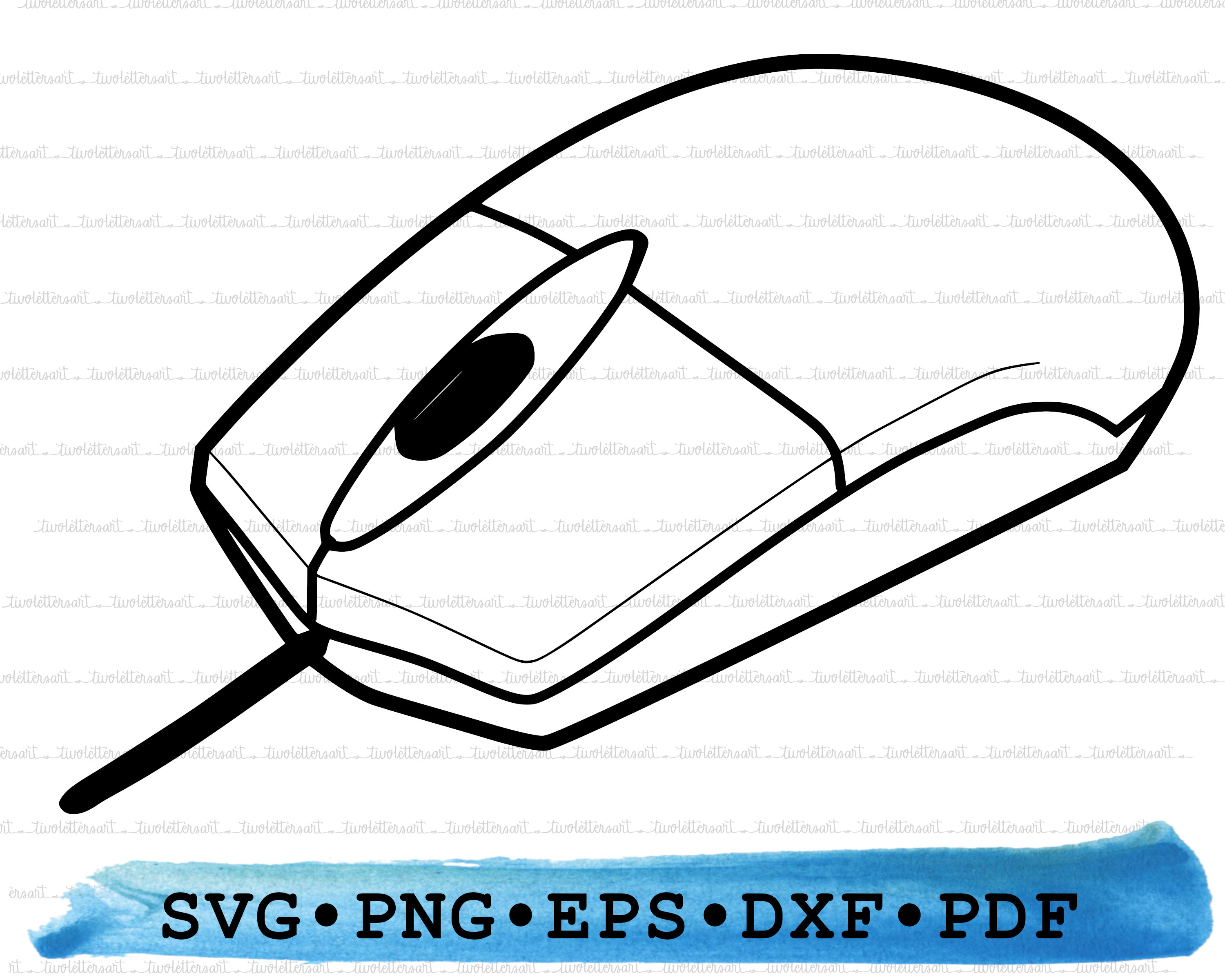 Computer Mouse Silhouette Computer Mouse Svg Computer Mouse | Etsy