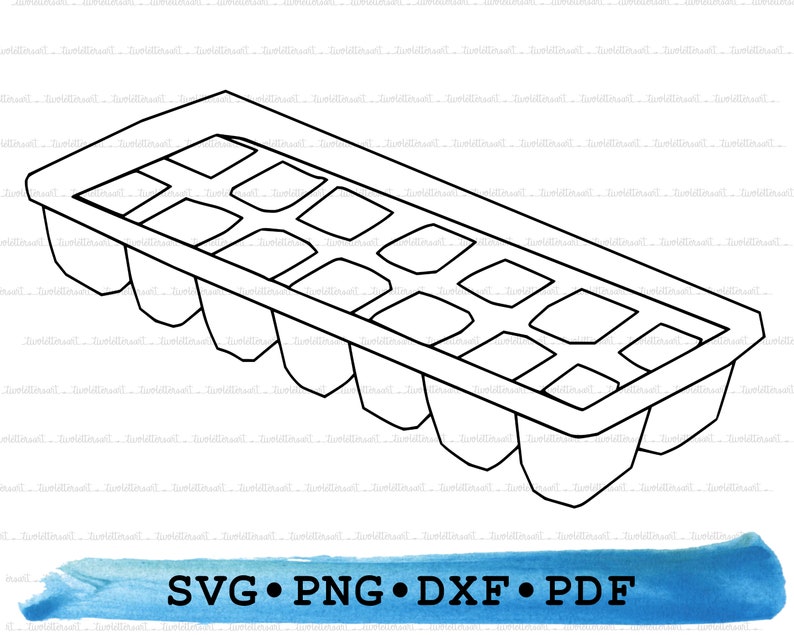 Ice Cube Tray Svg Frozen Ice Freezer Silhouette Cricut - Etsy