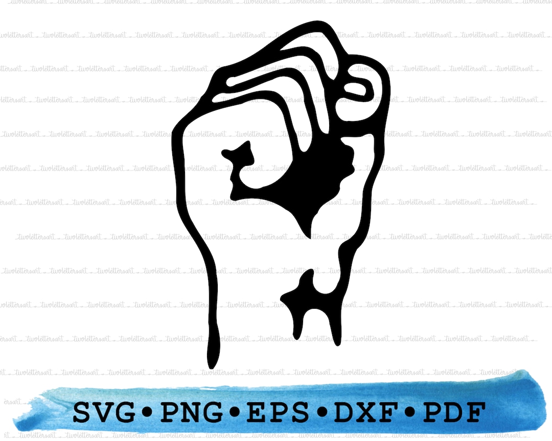Clenched Raised Fist Silhouette, Clenched Fist Svg, Raised Fist Png ...