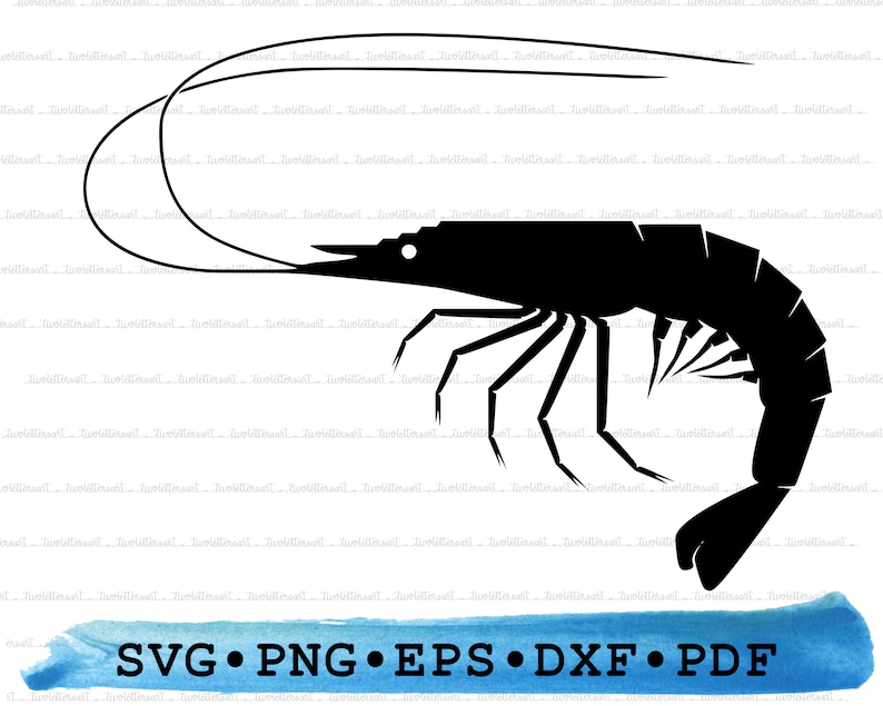 Shrimp Svg, Shrimp Silhouette, Shrimp Cricut, Shrimp Vector Prawn ...