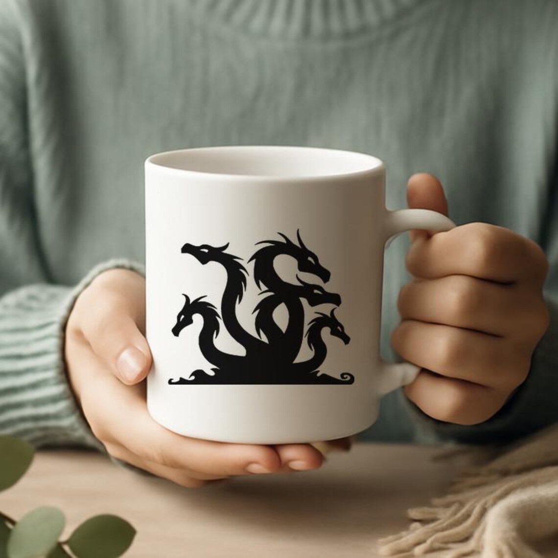 Hydra Svg Dxf Png Eps Pdf – Dragon Silhouette Cut File Cricut, Sea ...