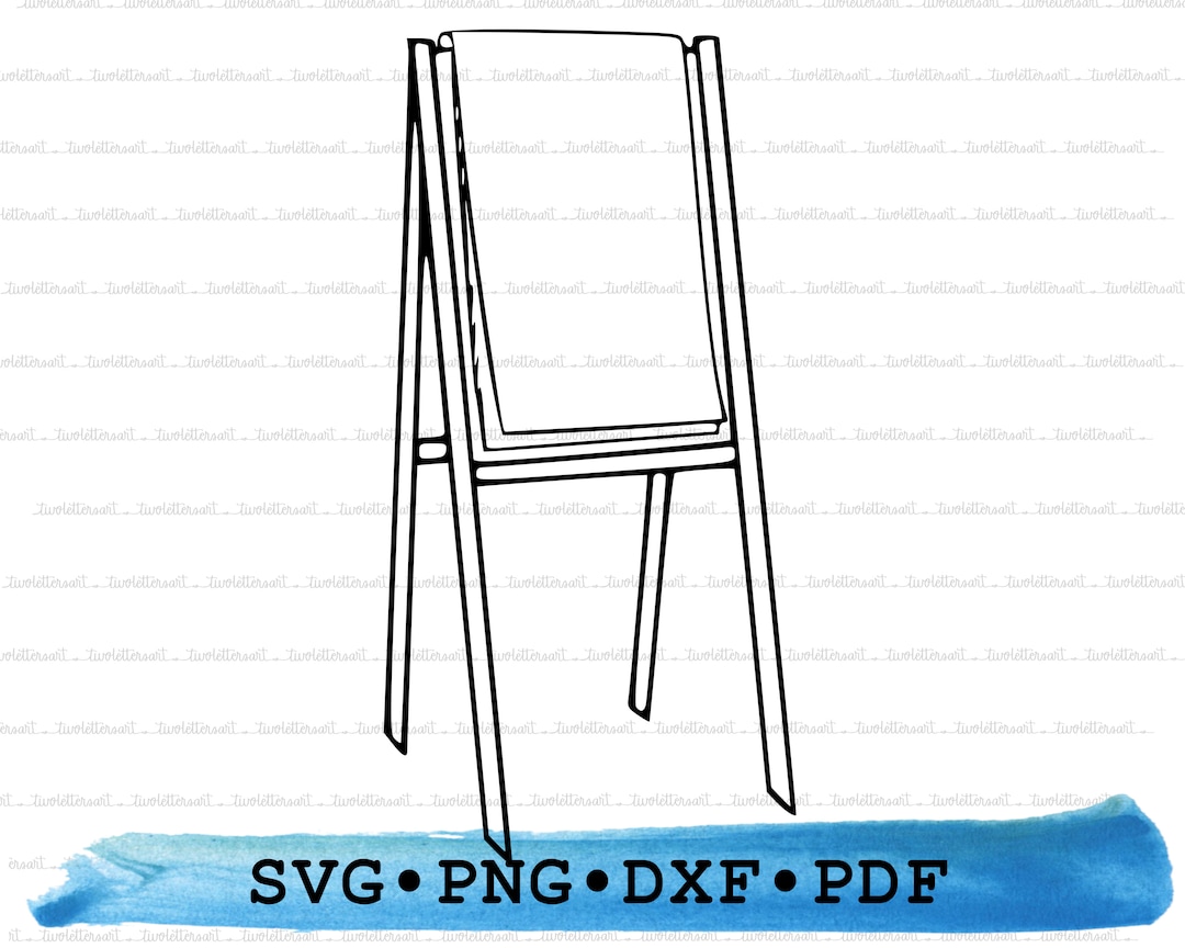 Easel Svg, Painting Silhouette, Artist Drawing Paper Stand Cricut ...