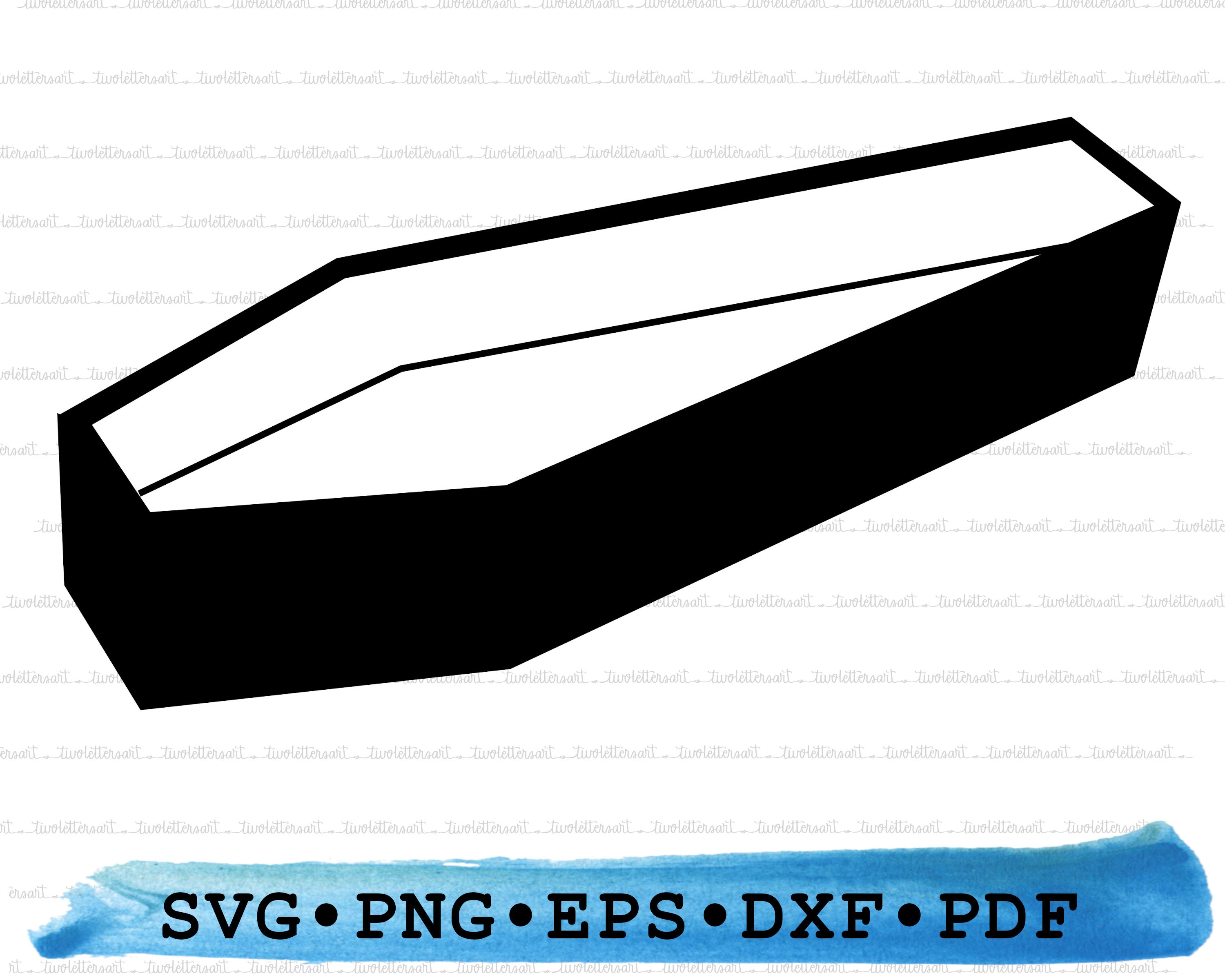 Open Coffin Silhouette, Open Coffin Svg, Open Coffin Png, Open Coffin ...