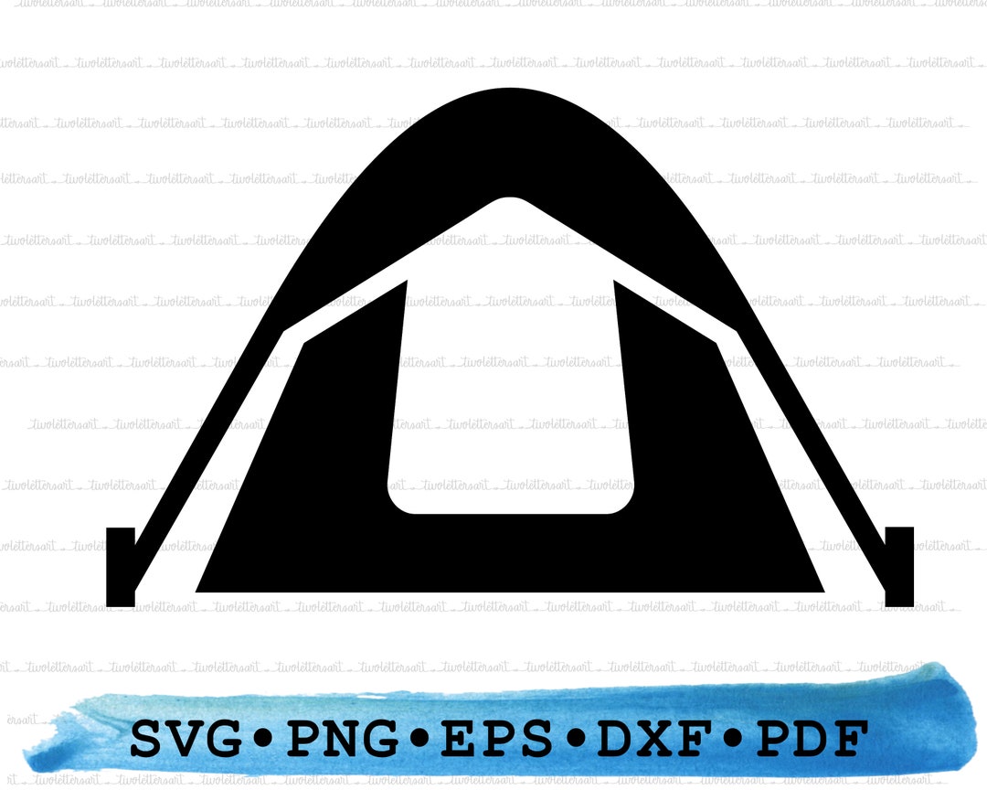 Camping Tent Silhouette SVG PNG DXF Pdf Eps – Outdoor Icon for Cricut ...