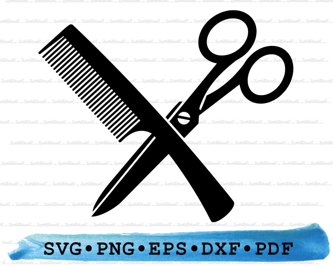 Comb Scissors Svg, Comb Scissors Silhouette, Hairdresser Haircut Barber ...