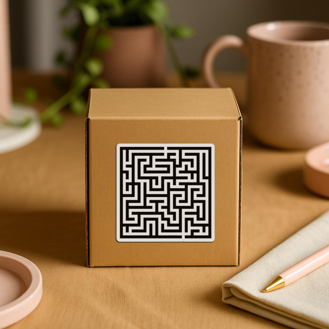 Maze Silhouette SVG PNG DXF Pdf Eps – Square Puzzle Icon for Cricut ...