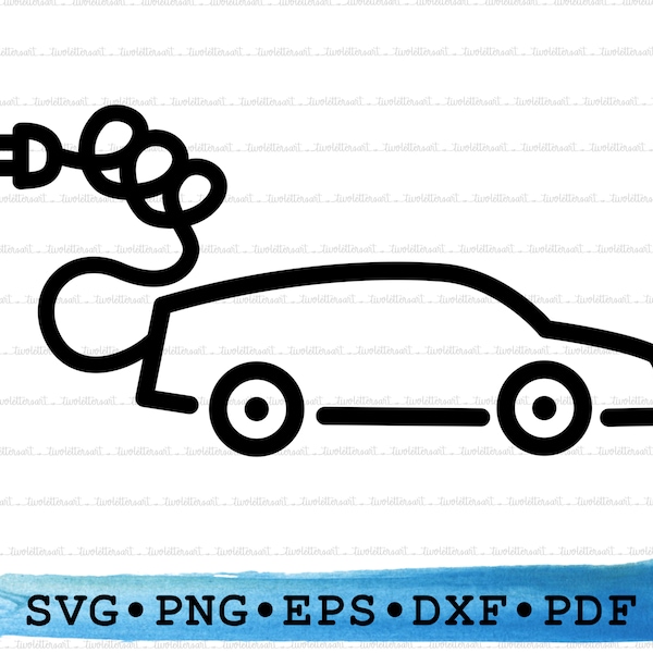 Electric Car Svg - Etsy
