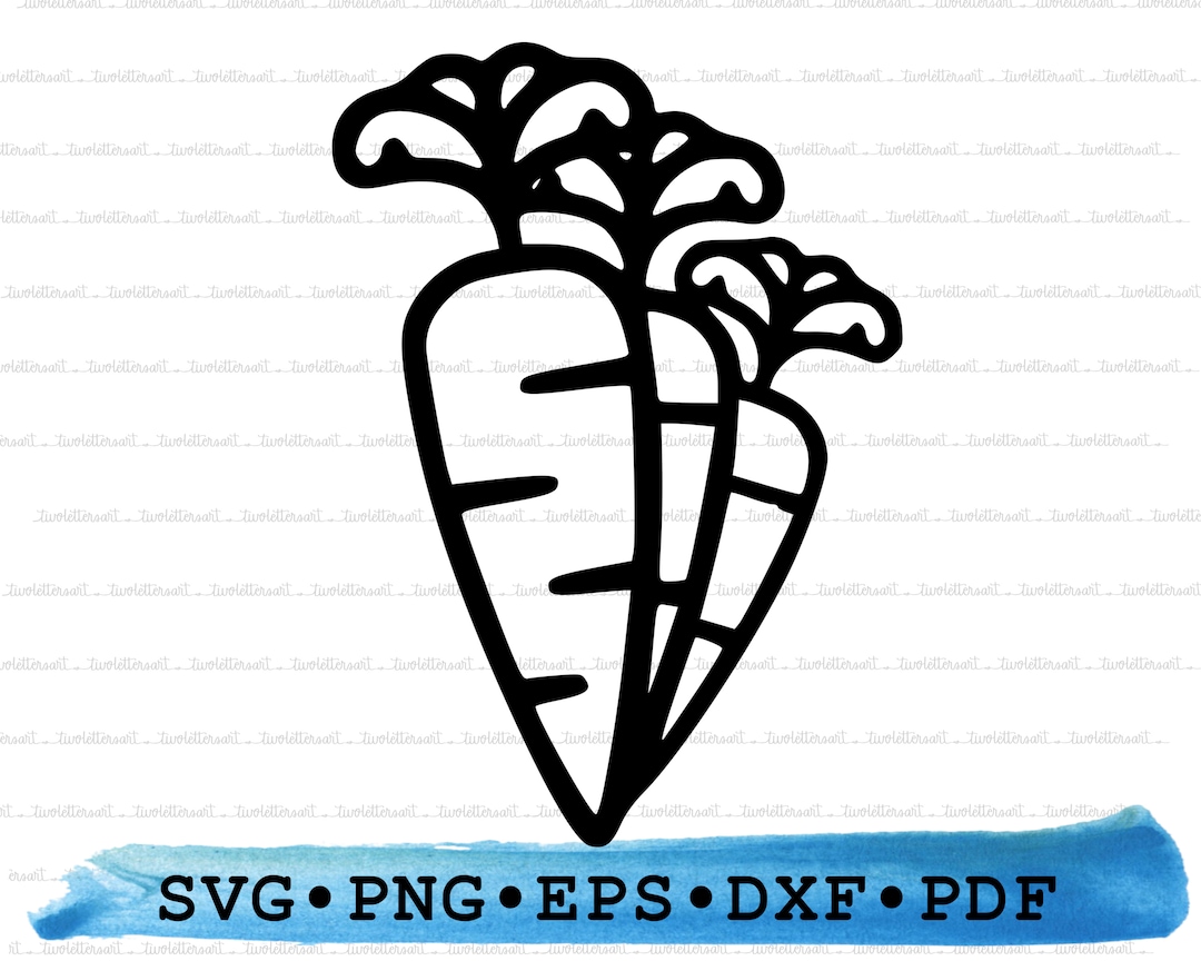 Carrots Svg, Carrots Silhouette, Bunch Vegetable Cricut Transparent ...