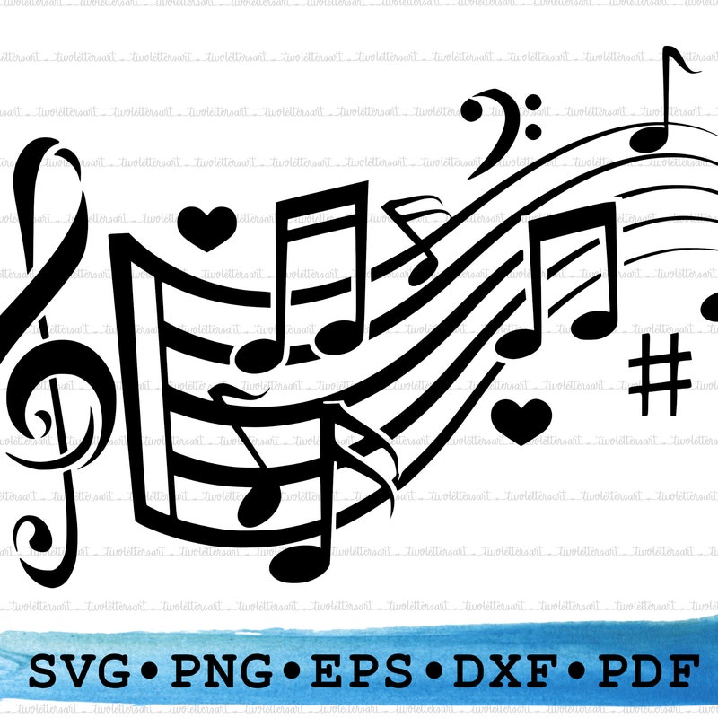 Music Notes Svg - Etsy