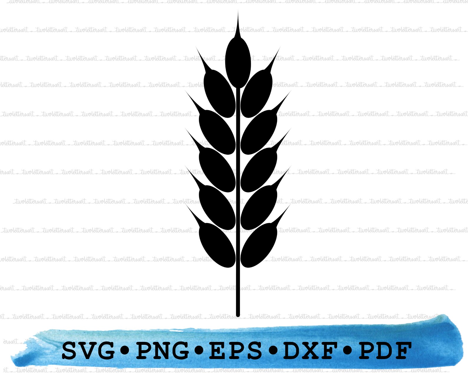 Wheat Svg Dxf Png Eps Pdf – Harvest Silhouette Cut File Cricut, Barley ...
