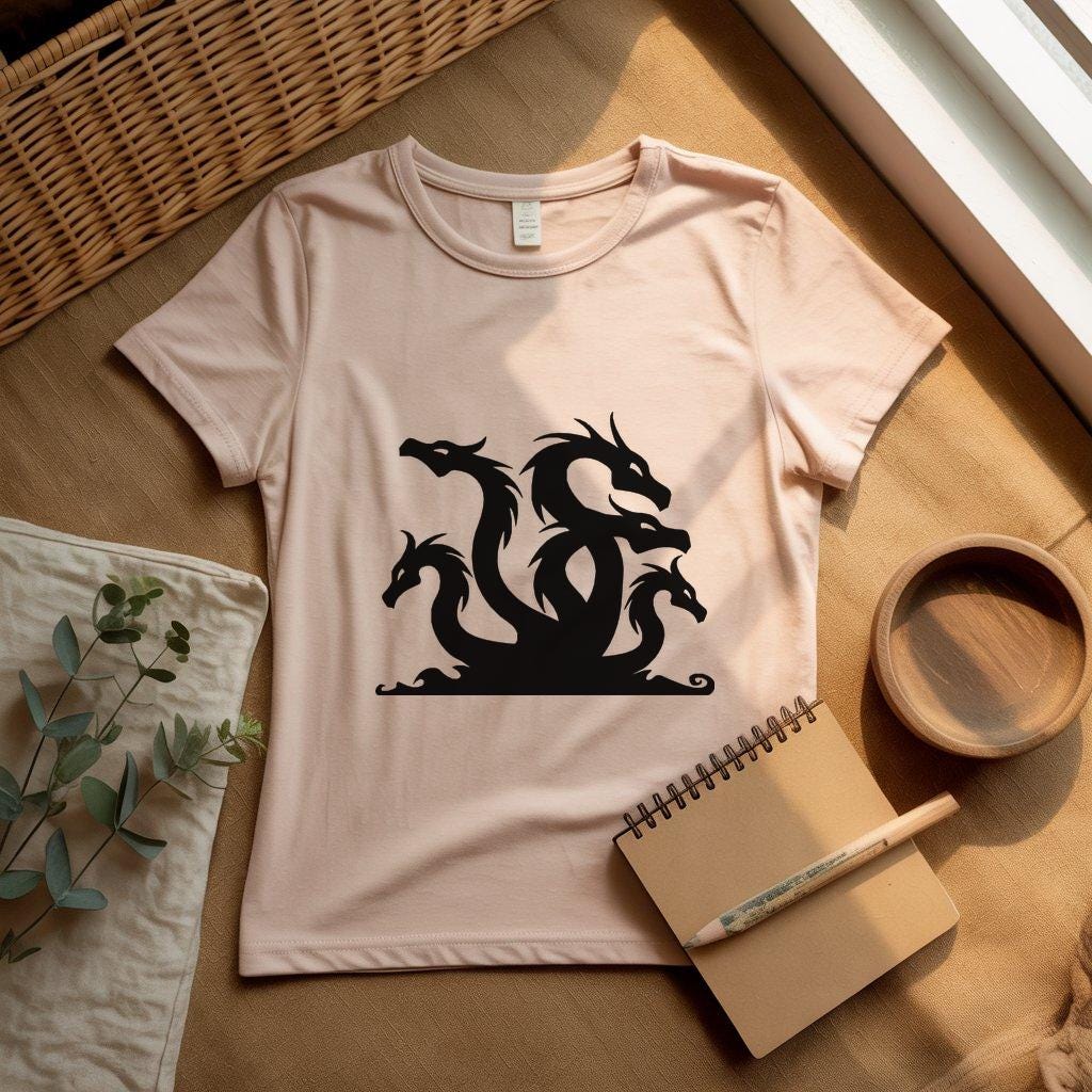 Hydra Svg Dxf Png Eps Pdf – Dragon Silhouette Cut File Cricut, Sea ...