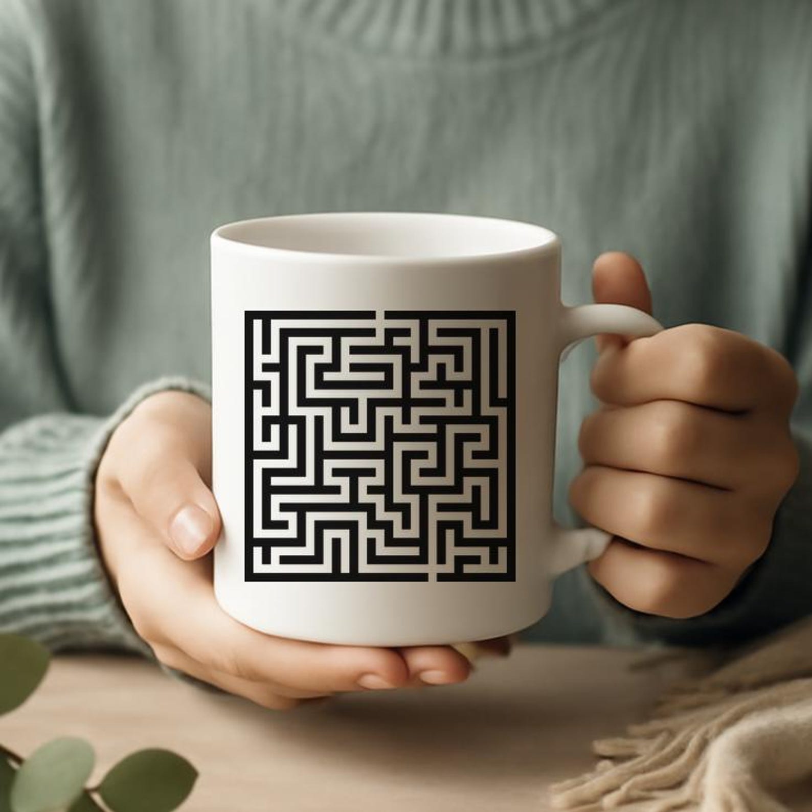Maze Silhouette SVG PNG DXF Pdf Eps – Square Puzzle Icon for Cricut ...