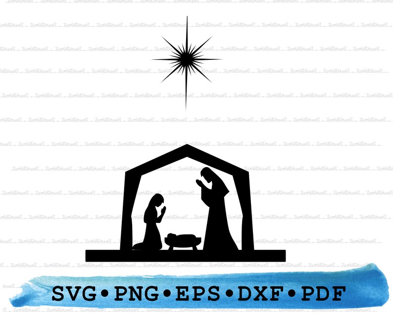 Silueta del Belén, Belén Svg, Belén png, Belén Cricut, María José svg ...