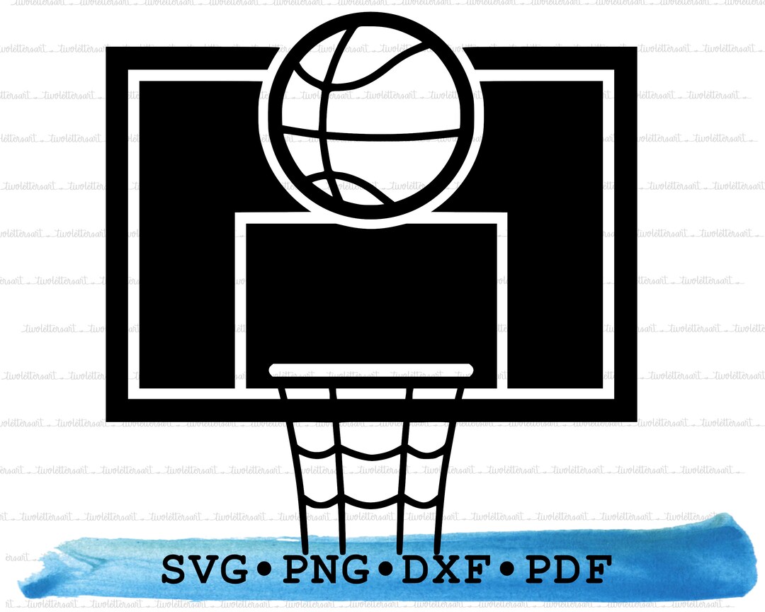 Basketball Hoop Svg, Slamdunk Net Loop Ball Shoot Silhouette, Cricut ...