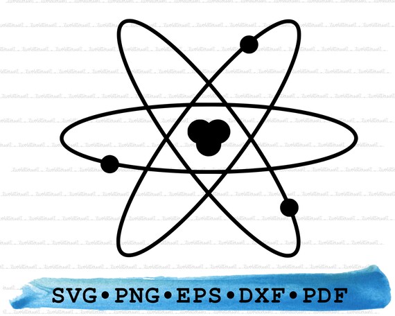 Atom Svg Atom Silhouette Molecule Element Science Chemistry | Etsy